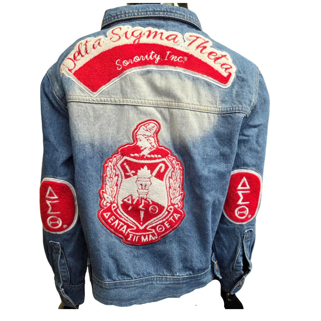 Delta Denim Jacket (Size up) – Greek Apparel and More